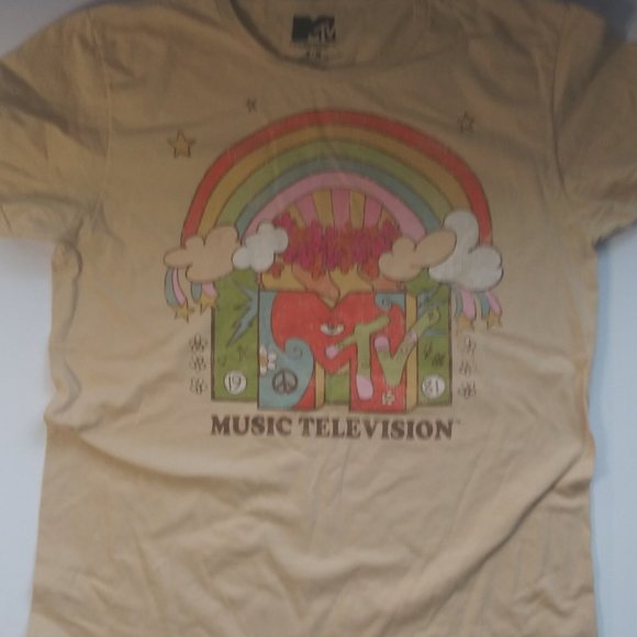 MTV | Shirts | Mtv Tan Rainbow 8s Graphic 00 Cotton Short Sleeve 2022 ...